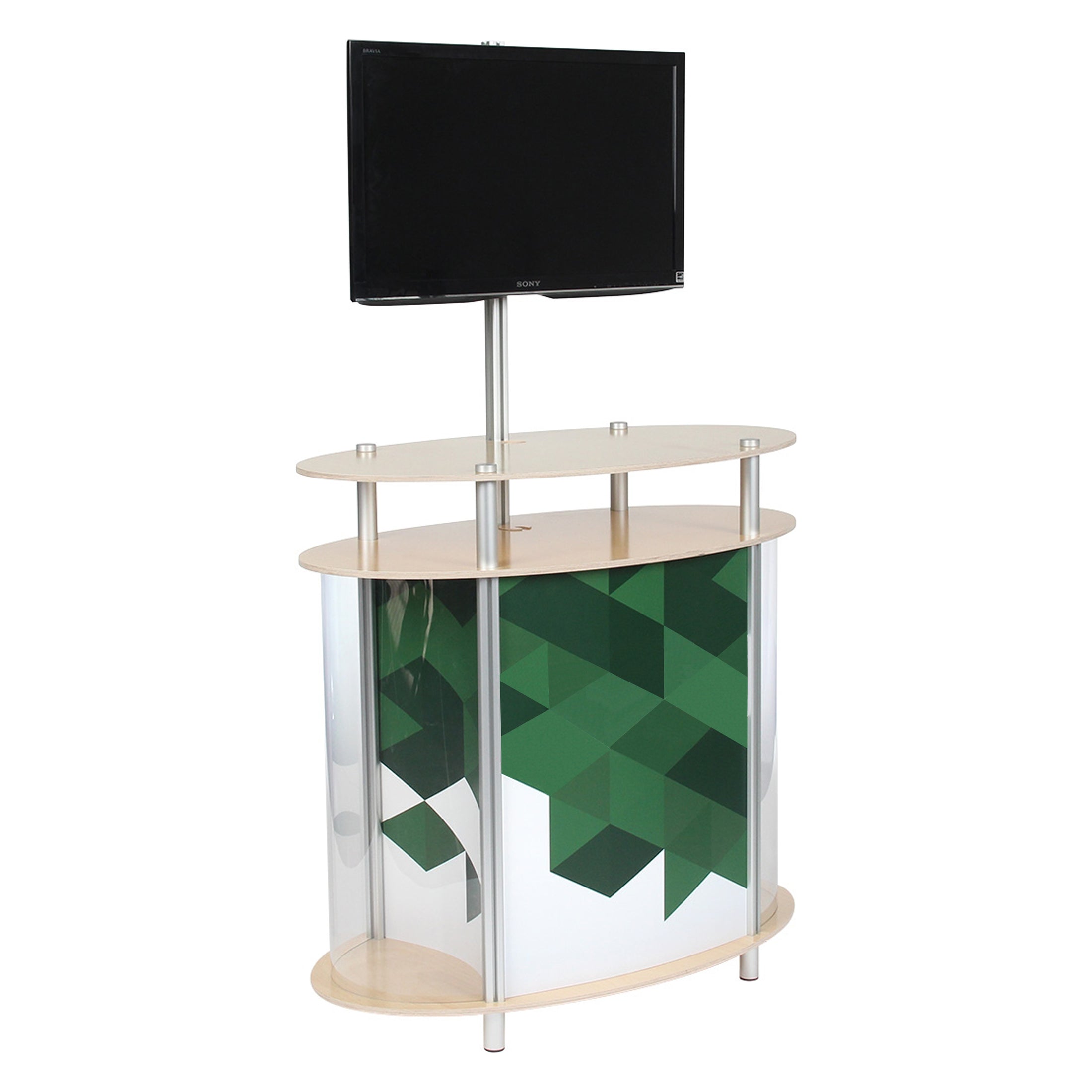 Ellipse Vertical Showcase Kiosk | Zilla Display – Zilla Display ...